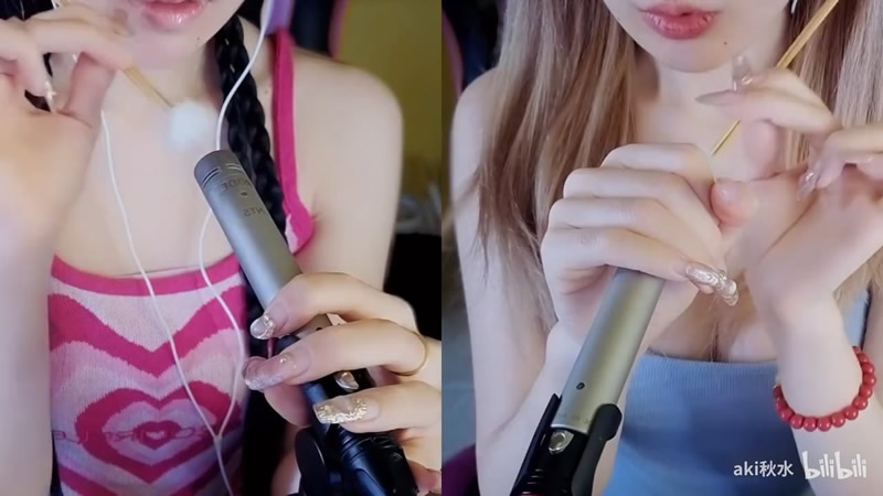 aki秋水b站充电视频 姐妹双人一起给你掏耳朵~鹅绒棒视觉触发kqy伴随 – 17ASMR